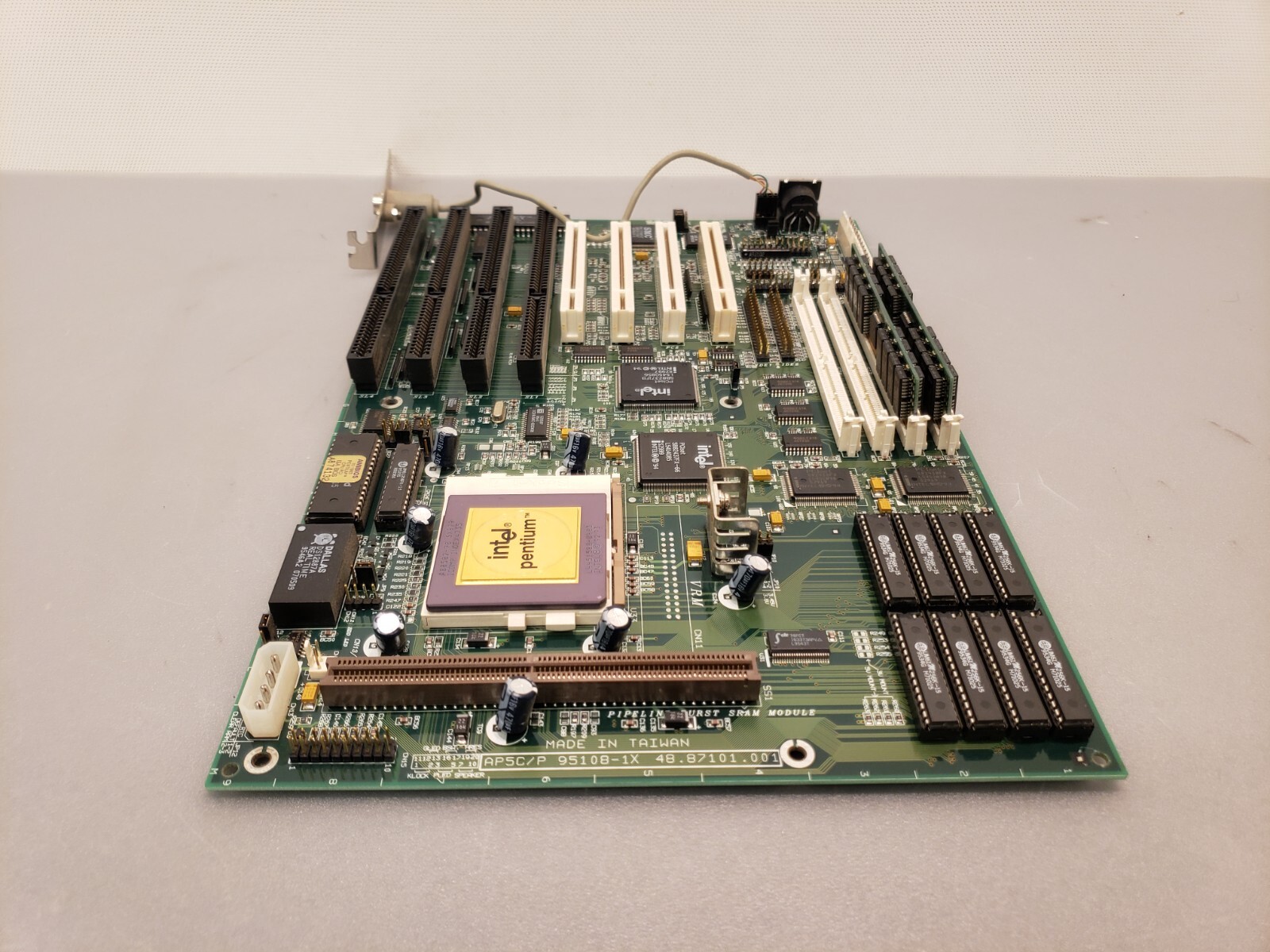 Vintage Aopen AP5C/P 95108-1X SOCKET 7 Motherboard PCI ISA w/ Intel CPU ...