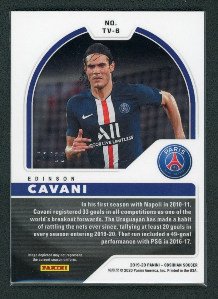 2019-20 EDINSON CAVANI 09/22 PANINI OBSIDIAN TUNNEL VISION | eBay