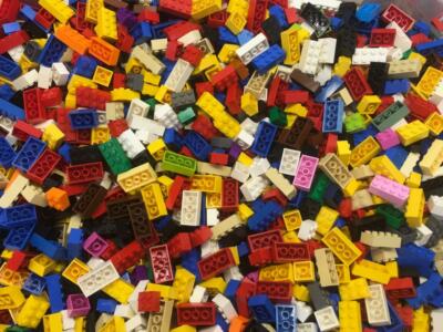 50 Lego 2x2 2x3 2x4 Bricks Lot: bulk building, 2x-wide Brick-only ...