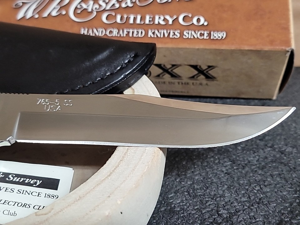 Case XX 765-5 SS Slab Side Stag Handle Fixed Blade Knife ~New In Box | eBay