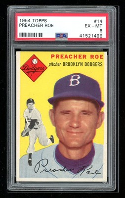 1954 Topps #14 Preacher Roe PSA 6 | eBay