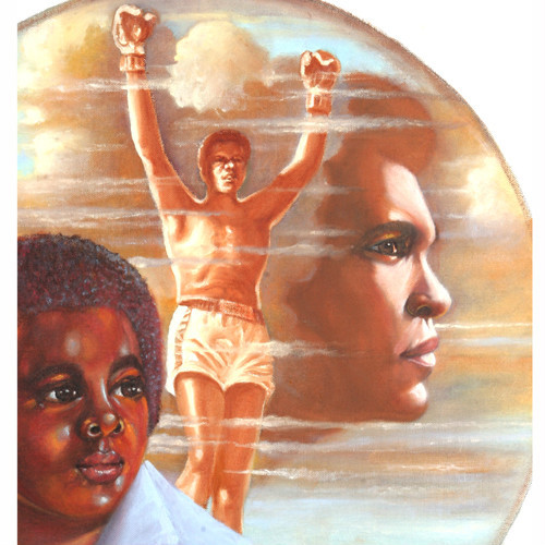 Untitled (Boy Dreaming of Muhammad Ali) By Anthony Sidoni Signed Oil on ...