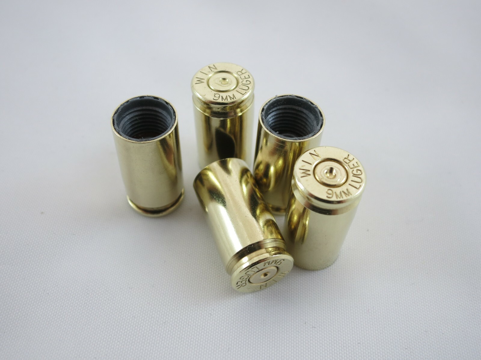 5 Bullet Tire Valve Stem Caps 9mm Luger Shells Brass Case - Car Truck ...