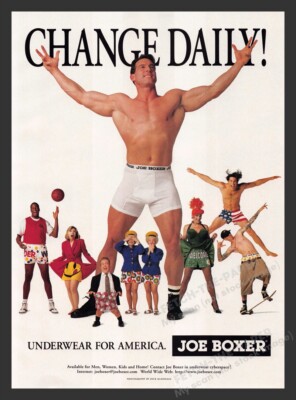 Joe Boxer Muscle Body Builder in Underwear 1990s Print Advertisement Ad ...