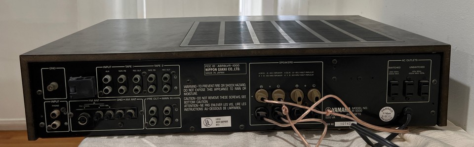 Vintage Yamaha R-1000 Receiver Natural Sound AM / FM Tuner | eBay