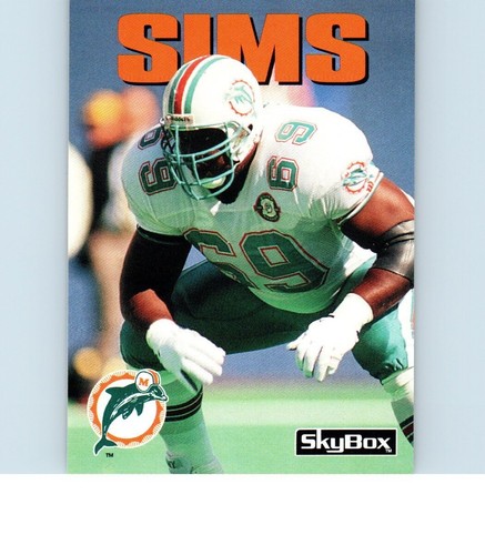 Keith Sims 81 Dolphins 1992 Skybox NFL Football Trading Card | eBay