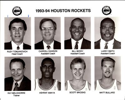 Vintage Press Photo Basketball NBA 1993-94 Houston Rockets Coaches Team ...