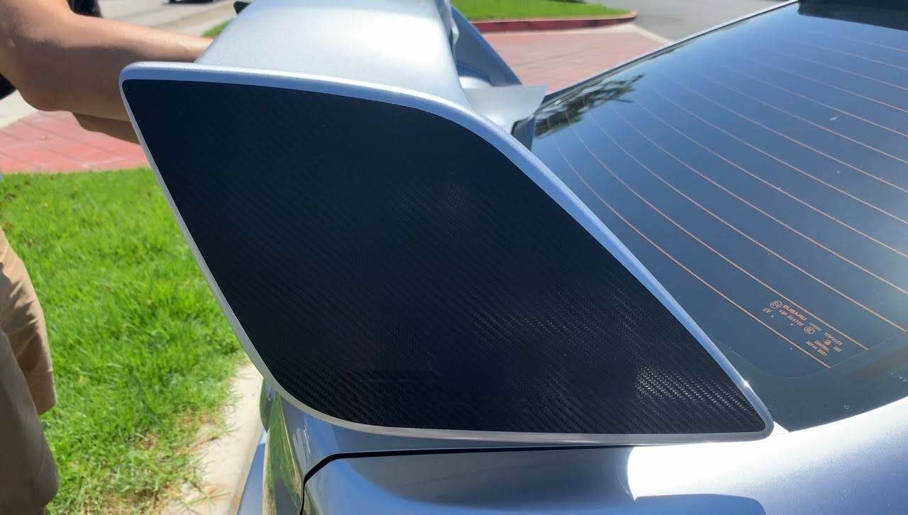 2015+ Subaru WRX STI Carbon Fiber AR Tech Spoiler Wing Side Vinyl ...