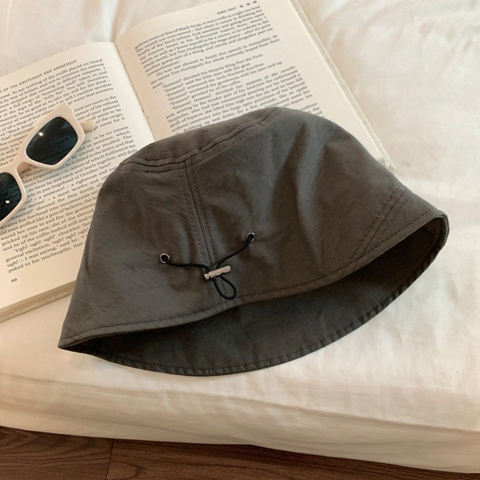 Adjustable Drawstring Bucket Hat Sunscreen Basin Hat Fashion Beach Cap ...