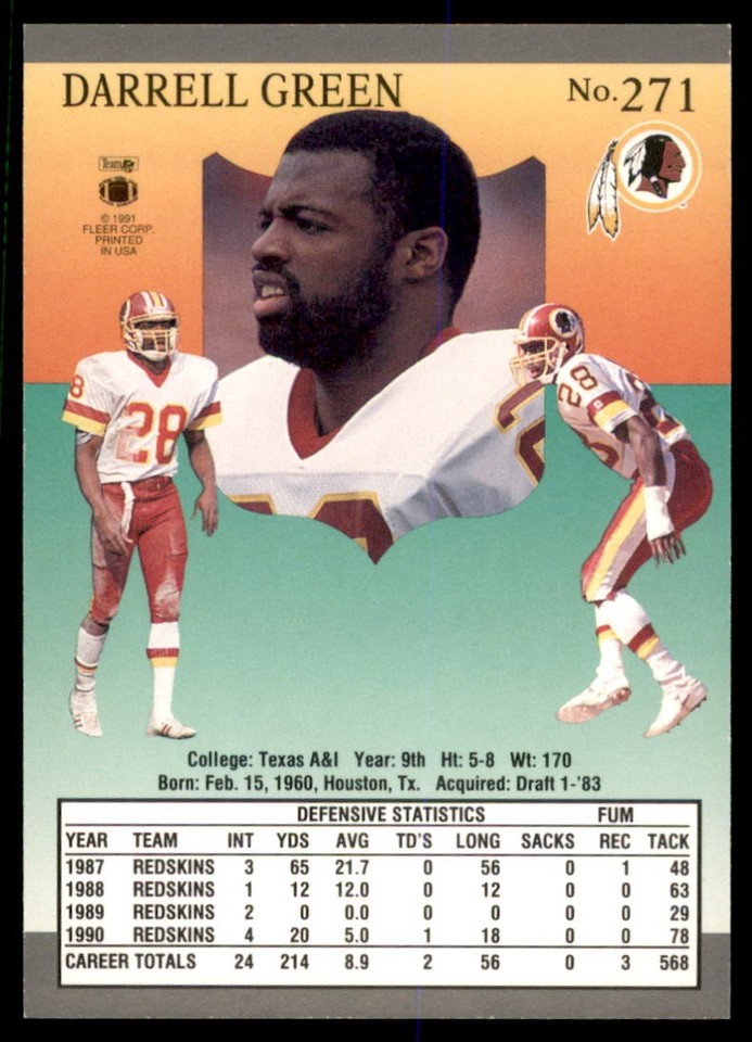 1991 Ultra #271 Darrell Green Washington Redskins | eBay