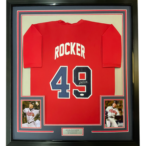 Framed Autographed/Signed John Rocker 33x42 Atlanta Red Jersey PSA/DNA ...