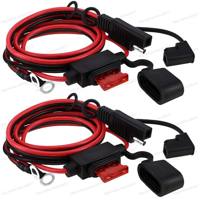 2Pack Battery Terminal Ring Sae Connector Harness Charger Cable ...