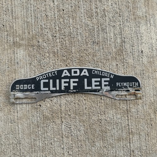 1950 Era Minnesota ? License Plate Topper Dodge Plymouth Dealer Ada ...