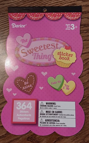 DARICE ~THE SWEETEST THING STICKER BOOK 6 PAGES OF STICKERS! 364 ...