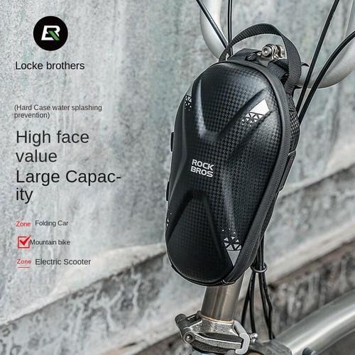 ROCKBROS 1.3L Folding Bike Front Beam Bag Hard Shell Small Cloth Up ...