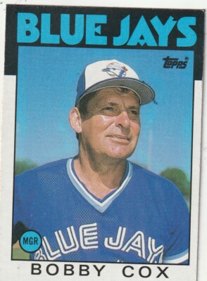 FREE SHIPPING-MINT-1986 Topps #471 Bobby Cox - Blue Jays PLUS BONUS ...