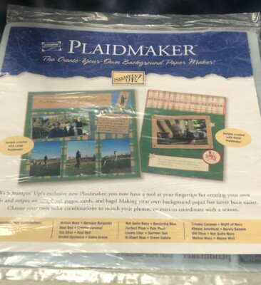 Stampin' Up Memories Plaidmaker Template Set Small Plaid NEW | eBay