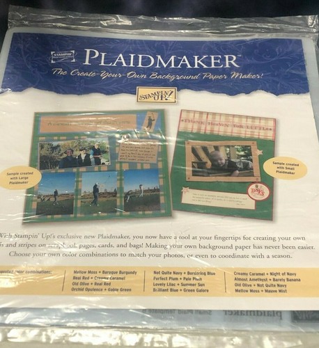 Stampin' Up Memories Plaidmaker Template Set Small Plaid NEW | eBay