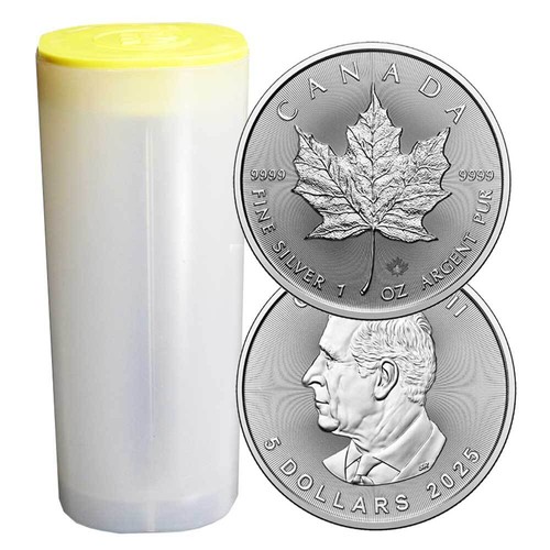 Roll of 25 - Canada 2025 $5 1-oz Silver Maple Leaf GEM BU | eBay
