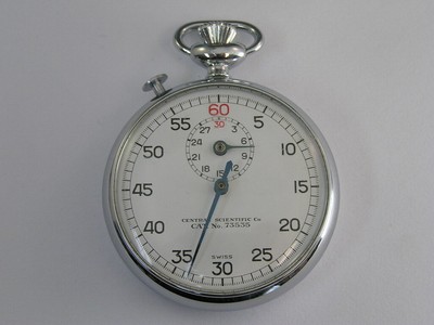 Vintage Jules Racine Gallet Stop Watch 15 Jewels Central Scientific Co ...