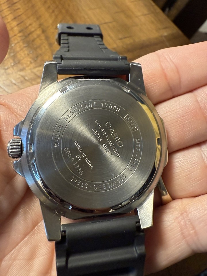 Casio MTP-S110-1AVCF Men's Diver's Style Solar Powered Watch MTPS110 ...