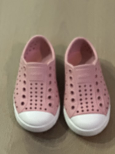 Native Jefferson Pink Perforated Slip On Rubber Shoes Toddler Size C7 ...
