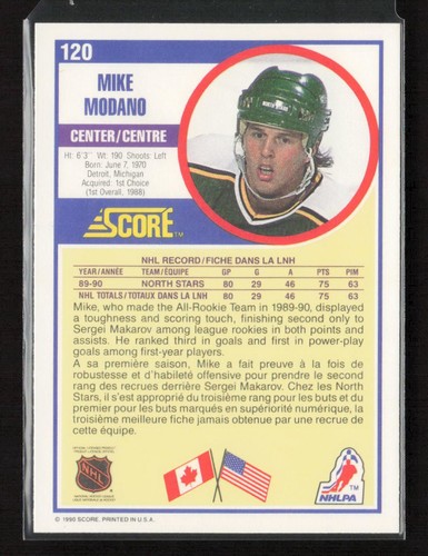 1990-91 Score Canadian #120 Mike Modano Minnesota North Stars Rookie | eBay