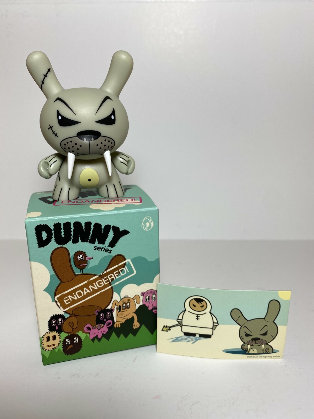 2009 Kidrobot DUNNY 3" ENDANGERED Series MINT Vinyl Figures WALRUS AND ...