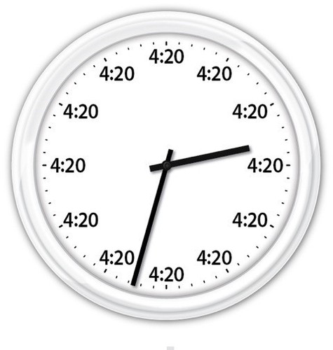 420 4/20 Wall Clock - Marijuana Weed Pot Smoking Funny Novelty GREAT ...