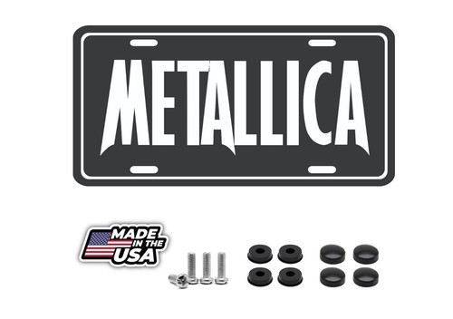 Metallica license plate metal wall sign front tag vanity plate - Music ...
