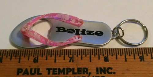 BELIZE Flip Flop Shoe Bottle Opener Collectible Travel Souvenir Metal ...