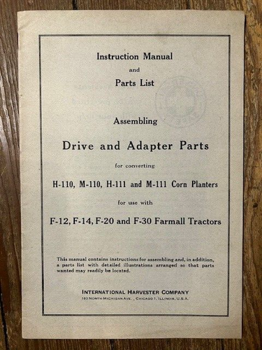 Vintage Original IH International Harvester Farmall Tractors Drive ...