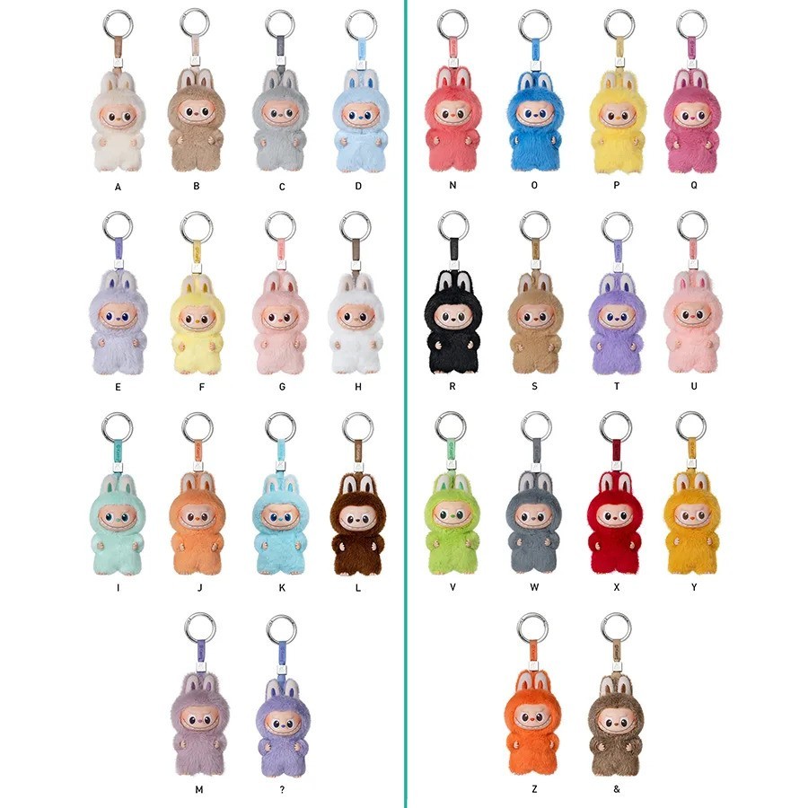 POP MART Labubu V4 The Monsters Pin For Love Alphabet Plush Pendant ...