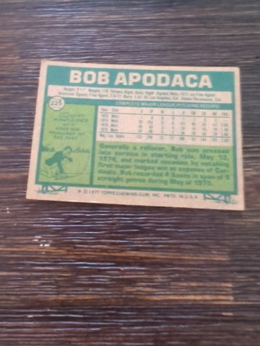 1977 Topps Bob Apodaca New York Mets #225 | eBay