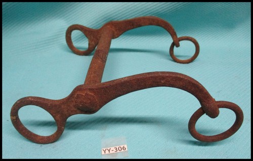 Authentic 1800s ANTIQUE Very Old Hand Forged IRON Tapered Shanks Riding ...