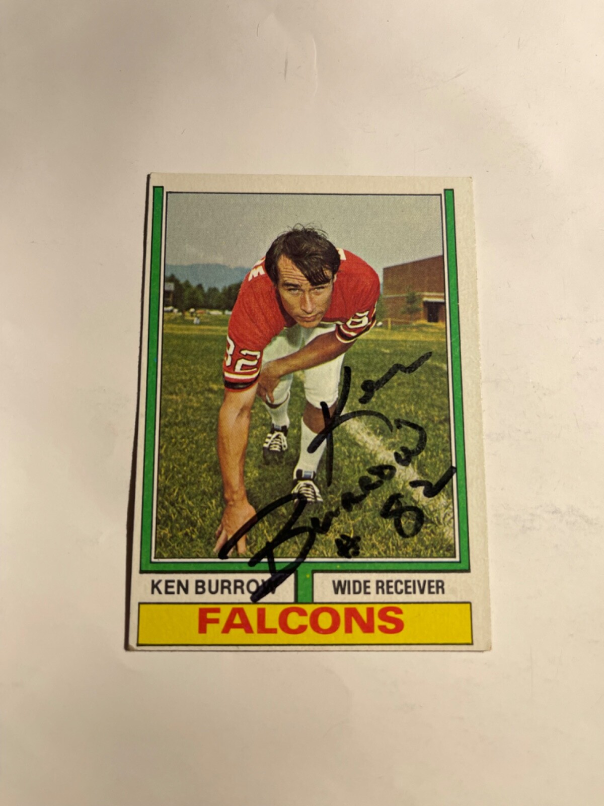Atlanta Falcons KEN BURROW Signed Card | eBay