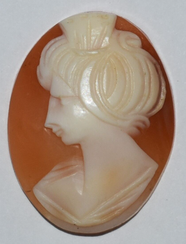 Antique Carved Shell Cameo Rare Left Facing Unique | eBay