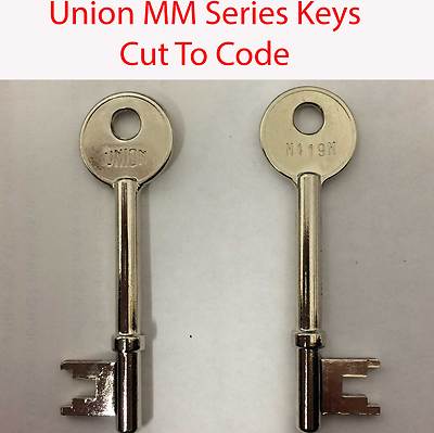 2 x Union Replacement Keys Cut to Code MM Series M100M - M200M | eBay UK
