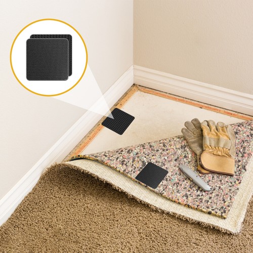 10pcs Anti Curling Hook And LoopPad Rug Gripper Square Tile Non Slip | eBay