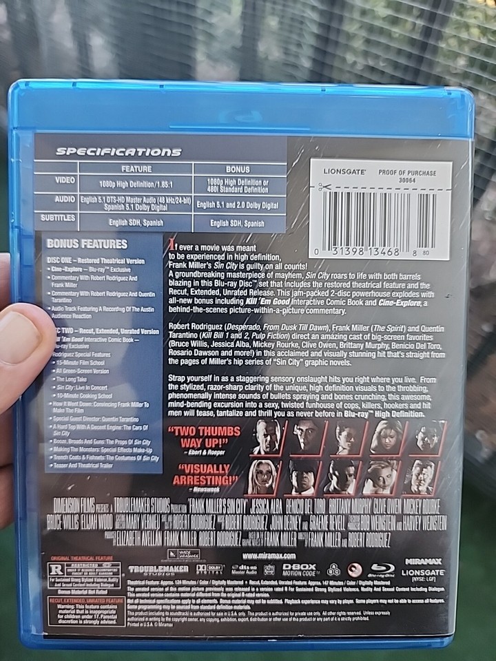 Sin City (Extended Unrated Versions Blu-ray ) 31398134688 | eBay