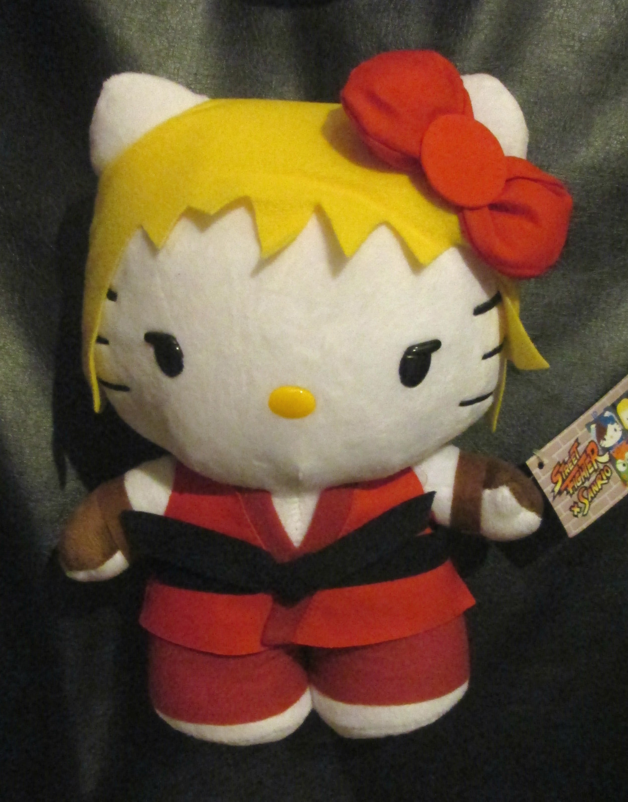 HELLO KITTY KEN Stuffed Plush 9-10" Street Fighter | eBay