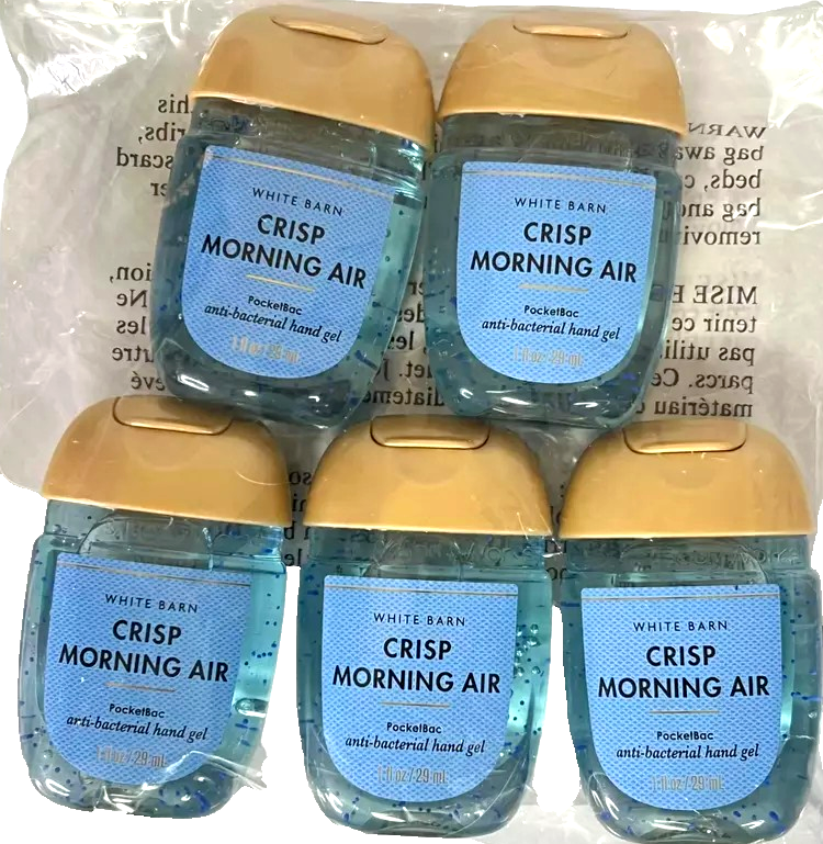 Bath Body Works CRISP MORNING AIR Pocketbac Hand Sanitizer 5pc Lot JUNIPER PEAR | eBay