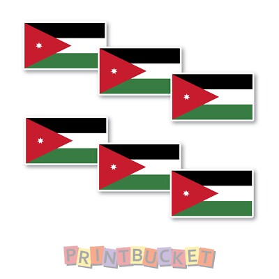 Jordan Flag sticker 60mm 6 pack quality water/fade proof vinyl | eBay ...