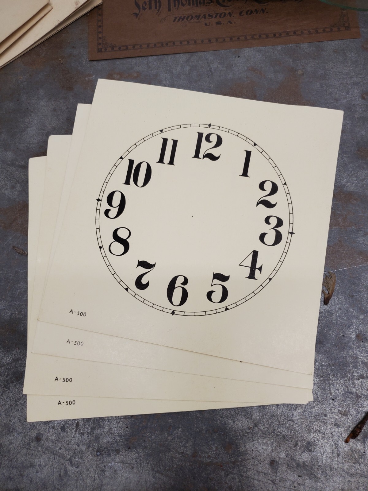 Replacement Clock Faces Paper Dial 5 - 7" Ansonia Waterbury Gilbert ...