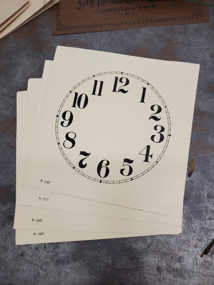Replacement Clock Faces Paper Dial 5 - 7" Ansonia Waterbury Gilbert ...