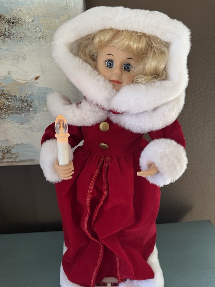 Vintage Holiday Tims Telco Motionettes Of Christmas - Girl Caroler | eBay