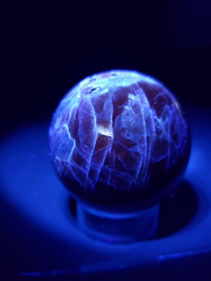 2" RARE Rainbow Confetti Arusha Sunstone Crystal Sphere Ball Orb UV ...