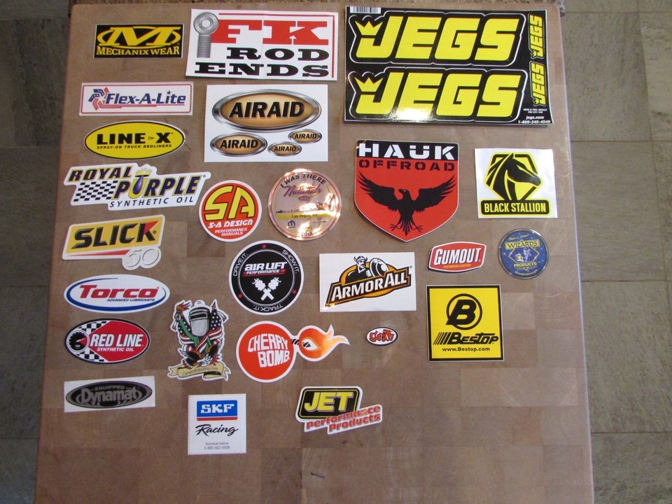 180+ Lot of Vintage Car Racing Decals Rare & Common Bumper Stickers ...