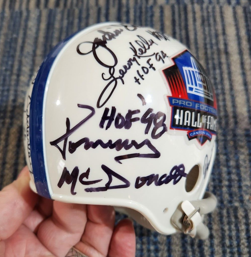 NFL HOF Hall Of Fame Signed Mini Helmet 12 HOFers 6 deceased, TED ...