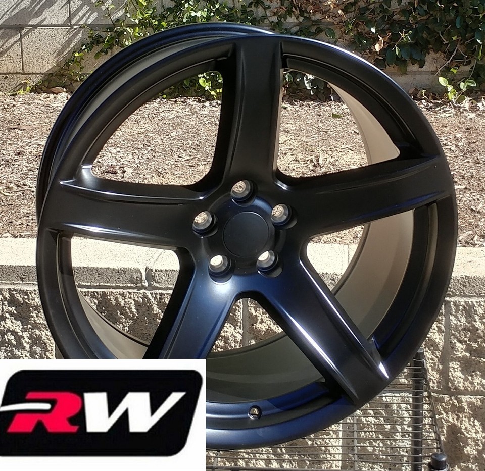 (2) 22x9.5" (2) 22x10.5" Hellcat HC2 SRT Matte Black Wheels fit ...